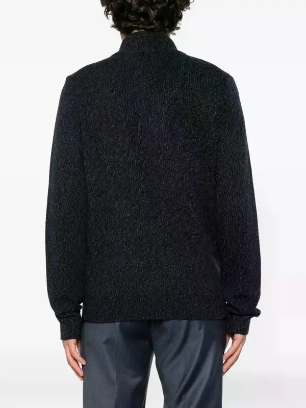Eric Bompard Marl Zip-neck Sweater