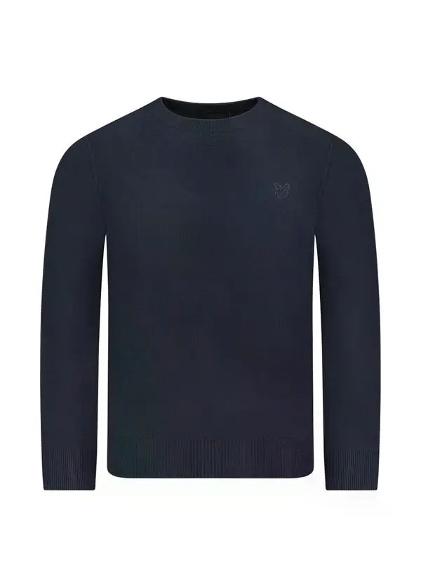LYLE & SCOTT Logo-embroidered Merino Sweater - Blue