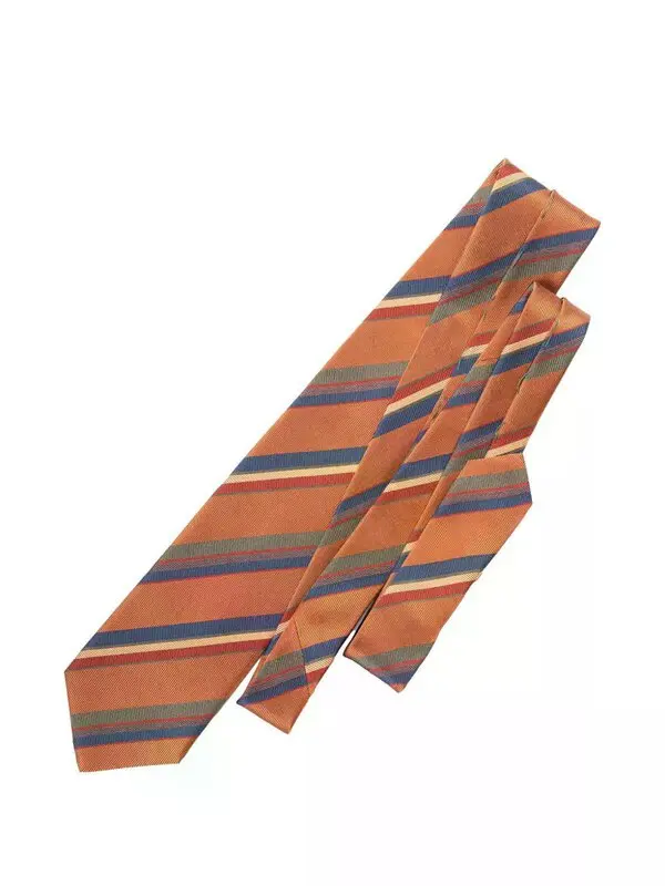 ELIZABETTA Battisti Striped Silk Tie