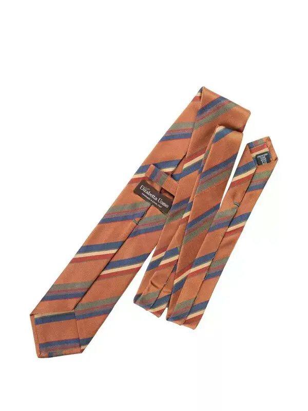 ELIZABETTA Battisti Striped Silk Tie