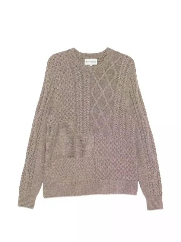 Eric Bompard Patchwork Cable-knit Sweater