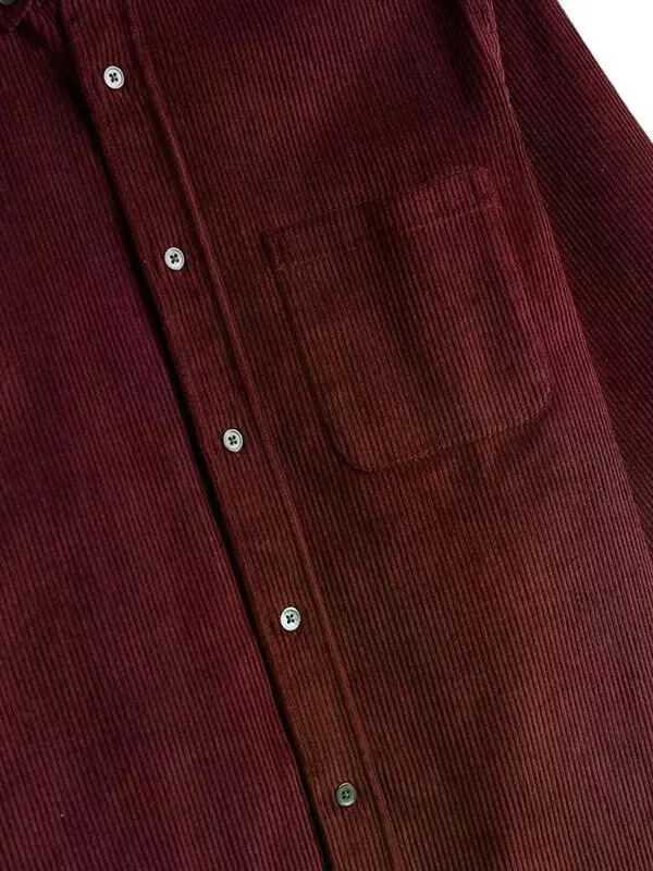 Portuguese Flannel Lobo Corduroy Button-down Shirt - Red