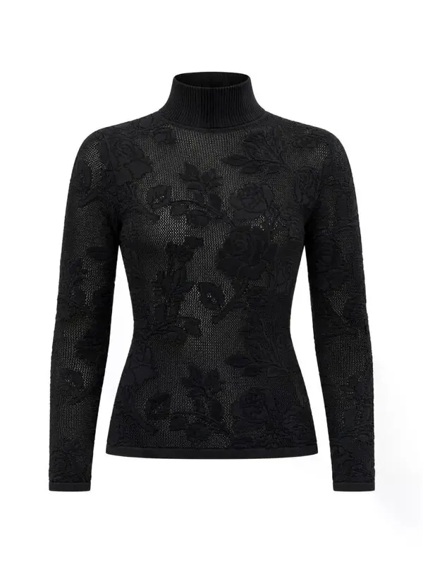 Elie Saab Floral-jacquard Knit Top