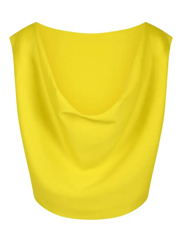 Balenciaga Draped Back Top - Yellow