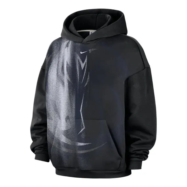 Nike Dallas Mavericks Standard Issue Fleece Hoodie - Black White