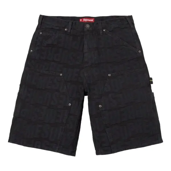 Supreme Ss26 Repeat Jacquard Double Knee Denim Short