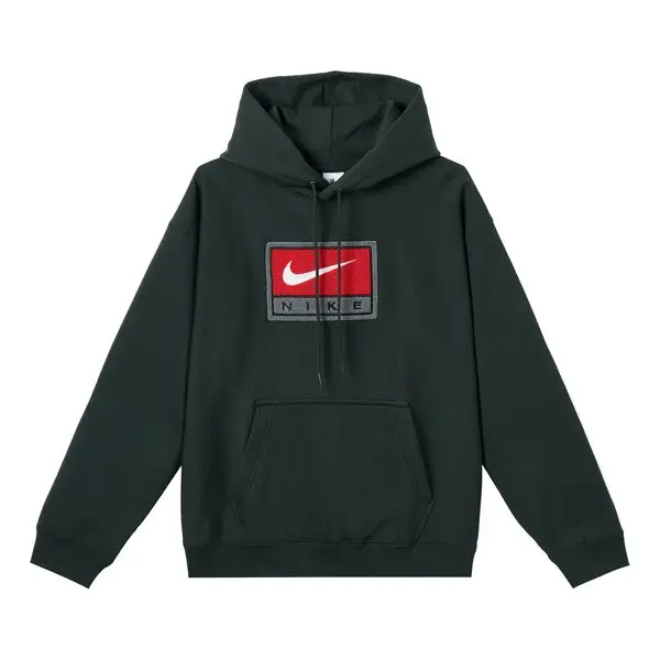 Nike Solo Swoosh Fleece Hoodie 'dark Green Olive - Dark Green/olive