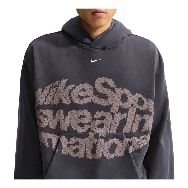 Nike Solo Swoosh Fleece Pullover Hoodie - Gridiron