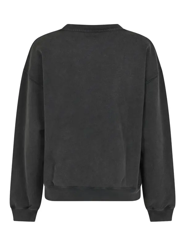 ANINE BING Spencer Sweatshirt Leopard Washed - Black