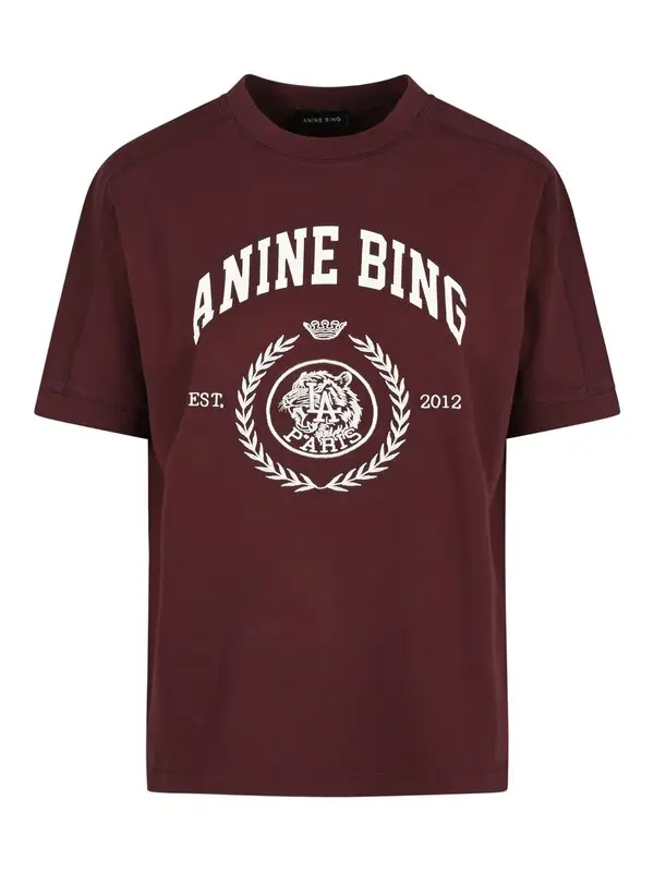 ANINE BING Jaylin Tee Collegiate Fig