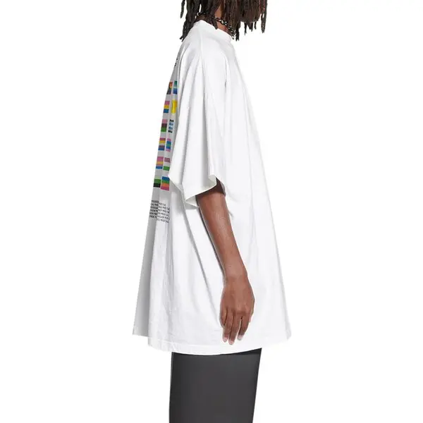 Balenciaga Pride 22 Oversized Cotton T-shirt 'white Black