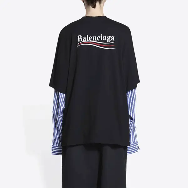 Balenciaga Political Campaign Layered T-shirt - Black