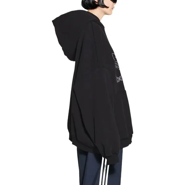 Balenciaga X Adidas Logo Oversized Hoodie White