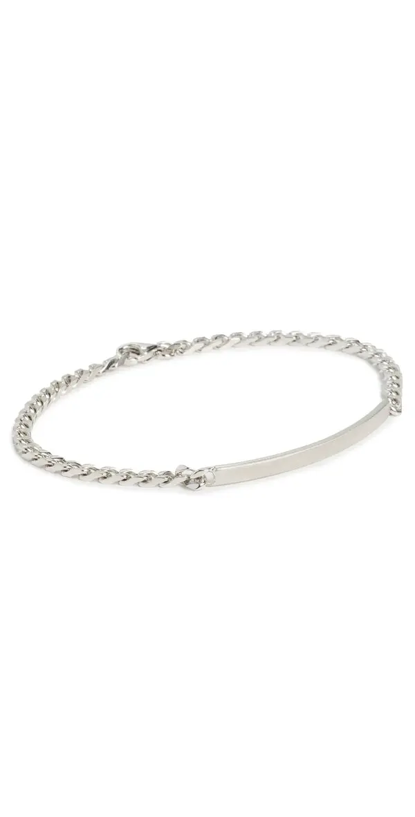 Miansai 3mm Matte Sterling Silver Id Chain Bracelet