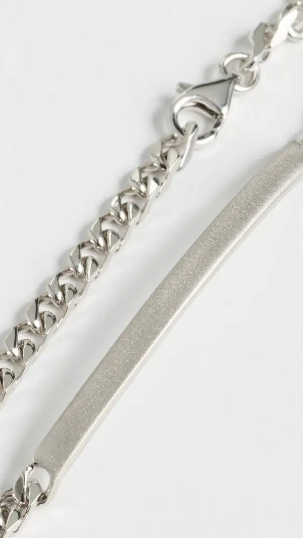 Miansai 3mm Matte Sterling Silver Id Chain Bracelet