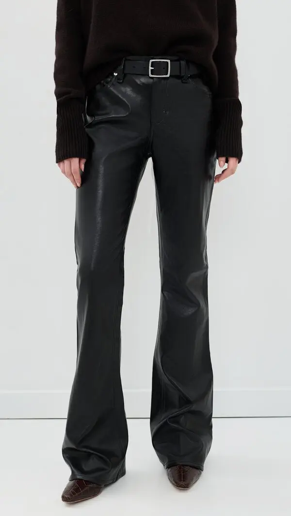 Rag & Bone Kinsley Faux Leather Low-rise Full Length Bootcut Pants