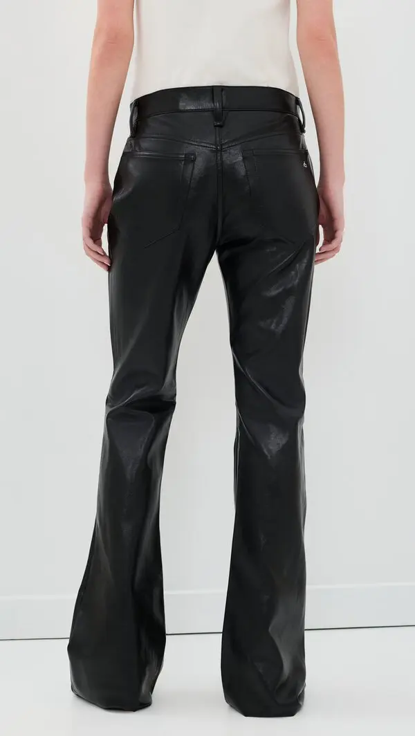 Rag & Bone Kinsley Faux Leather Low-rise Full Length Bootcut Pants