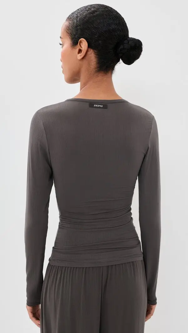 SKIMS Cloud Sleep Henley Top