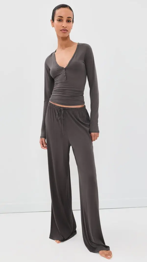 SKIMS Cloud Sleep Henley Top