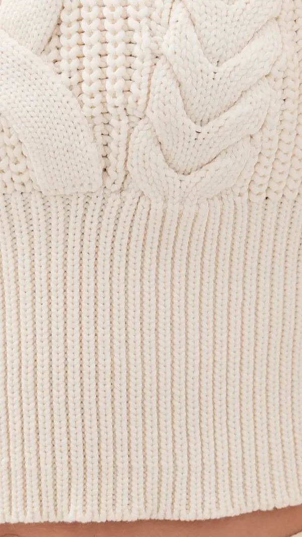 L'AGENCE Ottavia Lace Back Cable Pullover