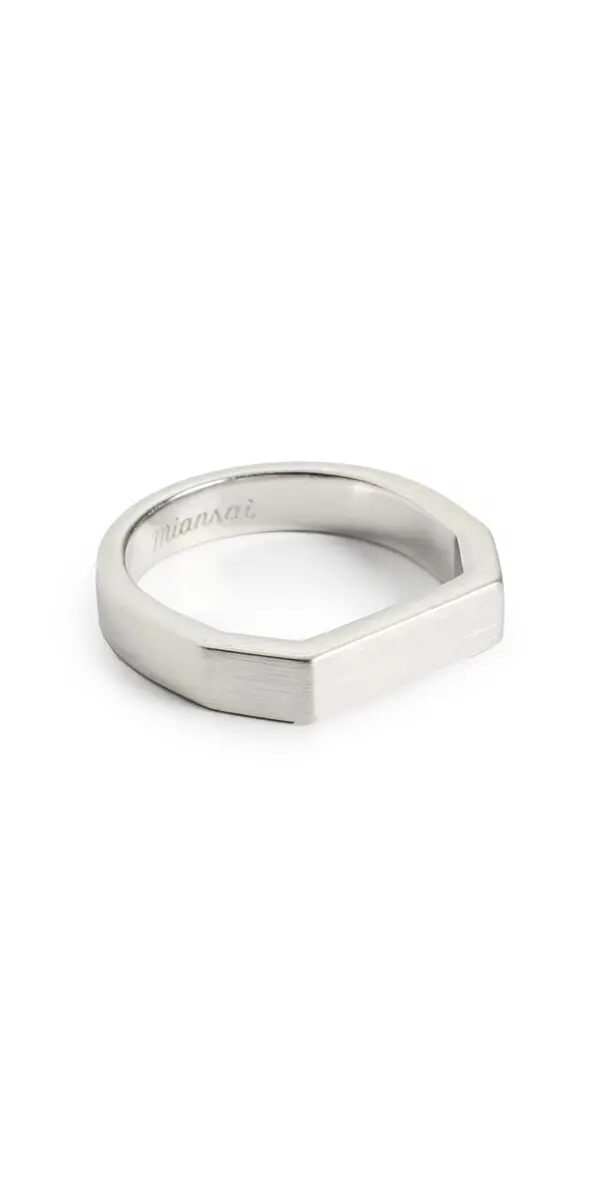 Miansai Hex Matte Sterling Silver Ring