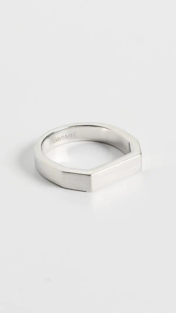 Miansai Hex Matte Sterling Silver Ring