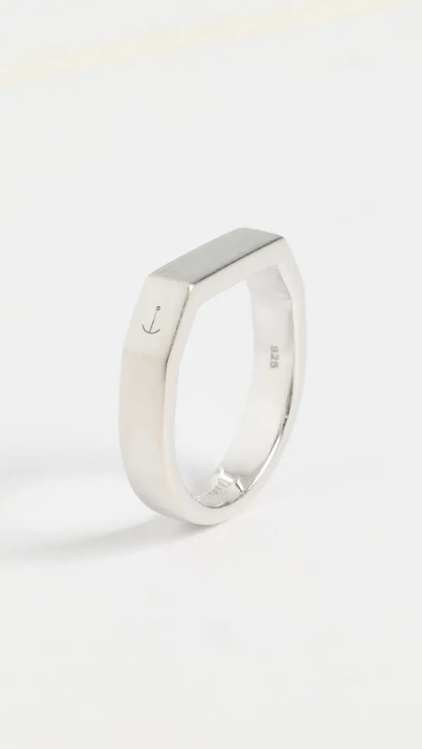 Miansai Hex Matte Sterling Silver Ring