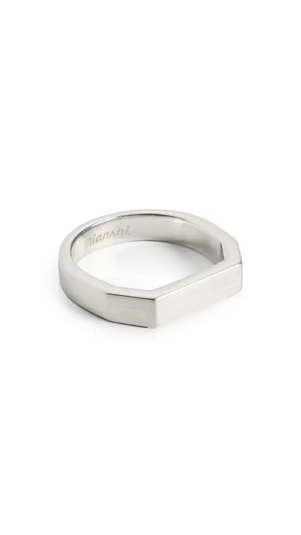 Miansai Hex Matte Sterling Silver Ring