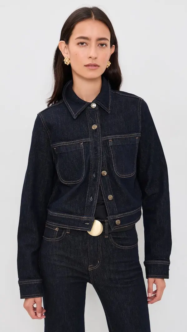 PISTOLA Leonie Cropped Denim Jacket