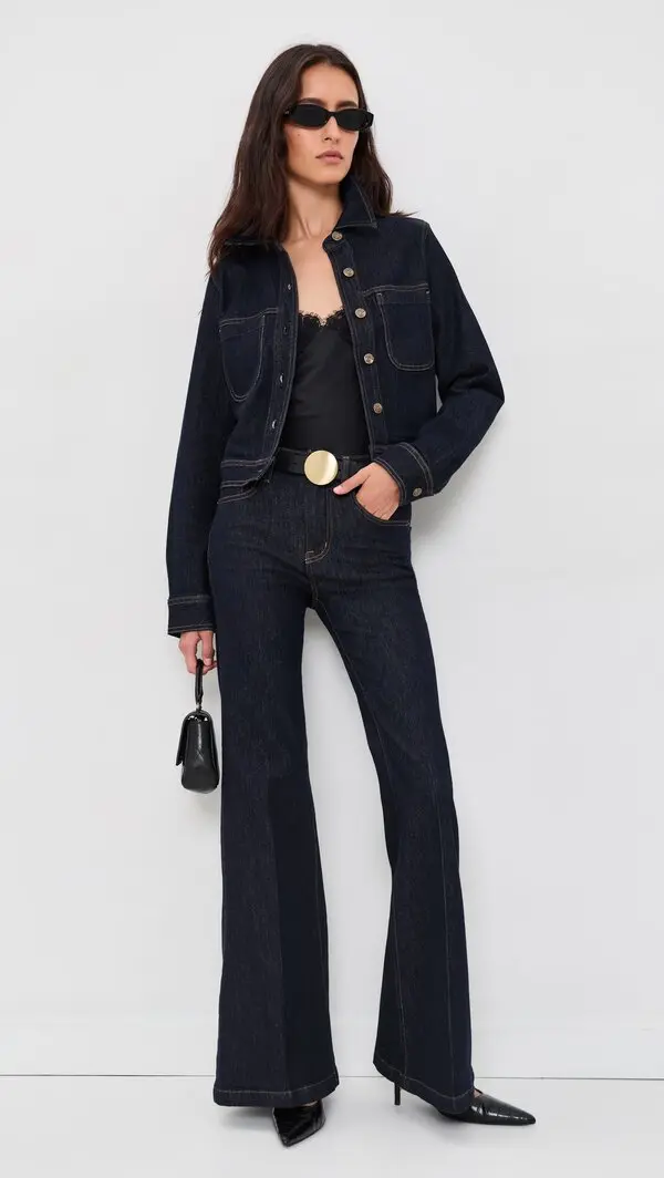 PISTOLA Leonie Cropped Denim Jacket
