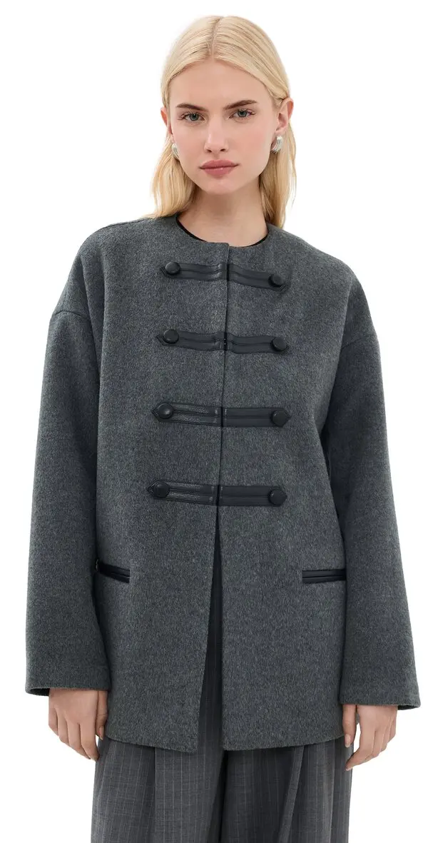 Rag & Bone Stefan Regalia Coat - Ltgrey
