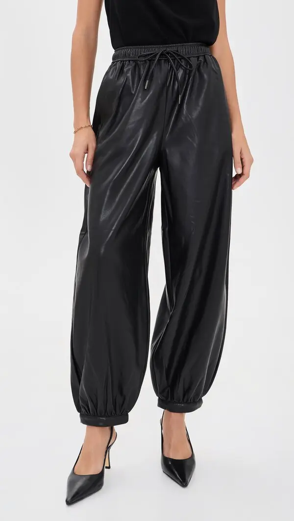 PISTOLA Freya Faux Leather Pull On Harem Pants