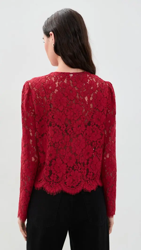 FRAME The Lace Button Down Blouse