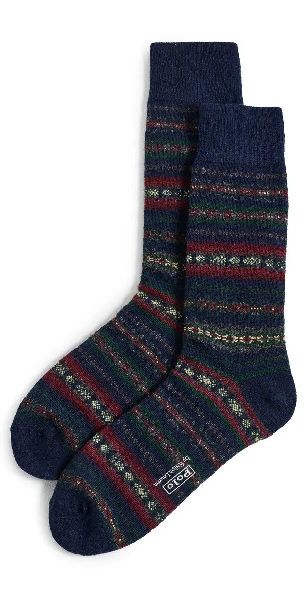 Polo Ralph Lauren Wool Fair Isle Crew Socks