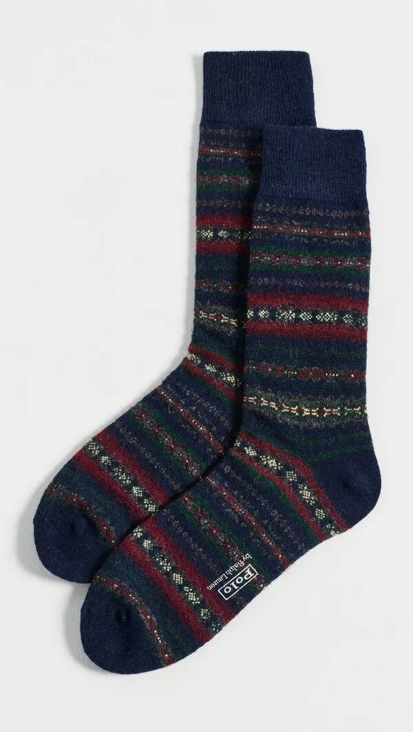 Polo Ralph Lauren Wool Fair Isle Crew Socks