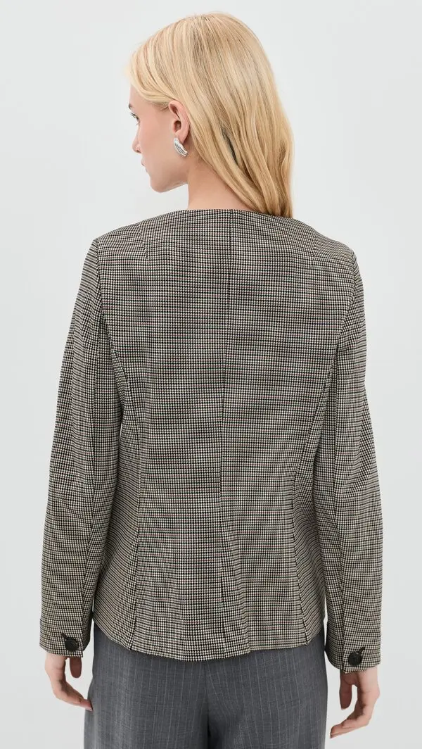 Rag & Bone Collarless Slade Ponte Jacquard Blazer