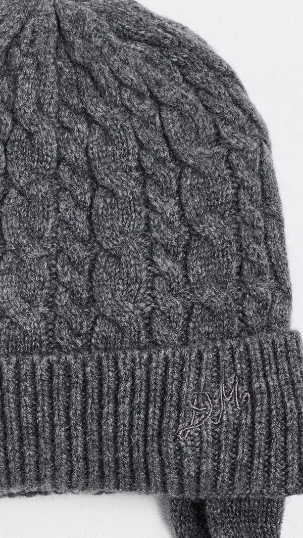DAMSON MADDER Turn Up Tie Cashmere Mix Beanie