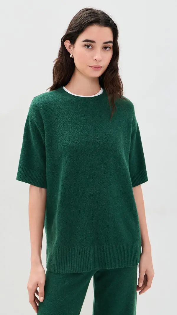 Marine Layer Short Sleeve Sweater Lounge Tee
