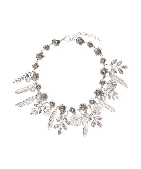 Max Mara Choker Necklace With Charms - Silver