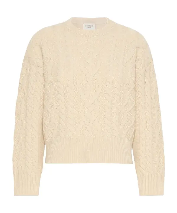 Max Mara Alben Cable-knit Wool Sweater
