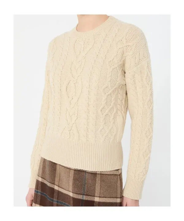 Max Mara Alben Cable-knit Wool Sweater