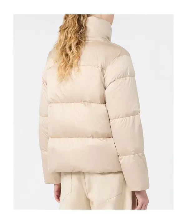 Max Mara Short Down Jacket In Technical Satin