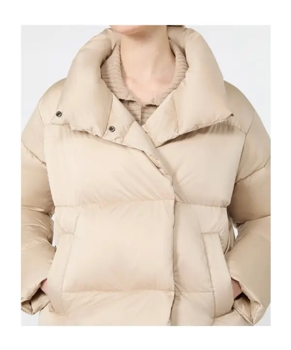 Max Mara Short Down Jacket In Technical Satin