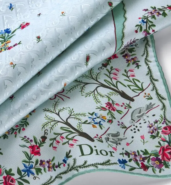Dior Dioramour Revolution Flowers 90 Square Scarf