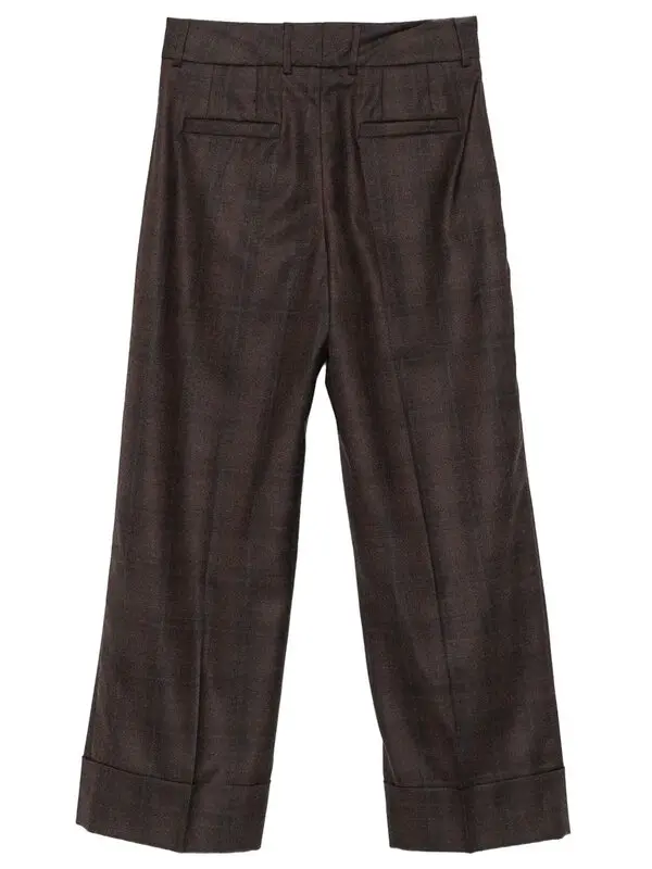 Incotex Arys Check Wool Trousers With Crease