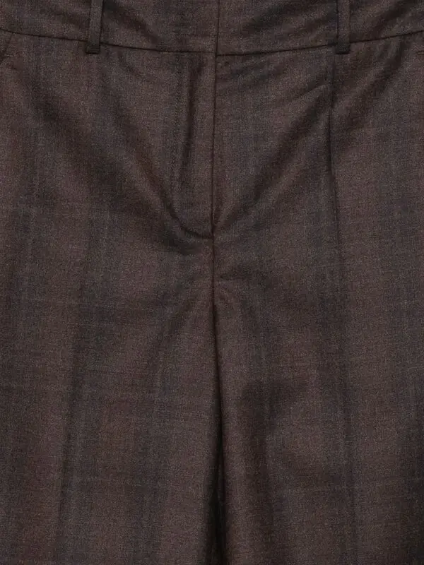 Incotex Arys Check Wool Trousers With Crease