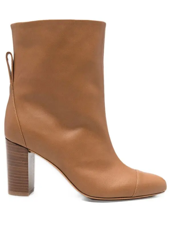 ODISSI Smooth Leather Dot Ankle Boots