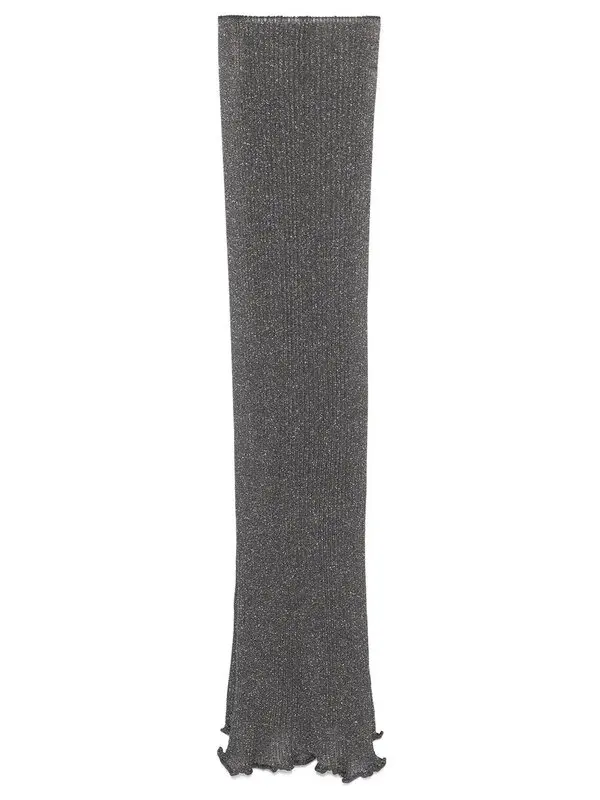 Missoni Ribbed Knit Scarf With Metallic Yarn