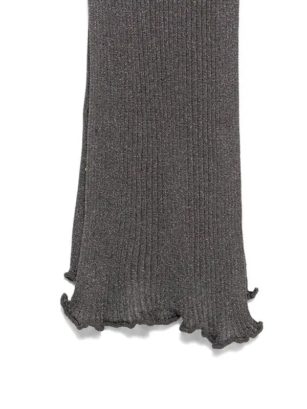 Missoni Ribbed Knit Scarf With Metallic Yarn