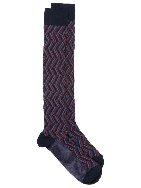Missoni Zig-zag Pattern Knee-high Socks
